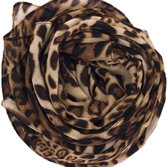 Accessories | Womensleopard Print Shawl Scarf Lightweight Wrap Scarves ...